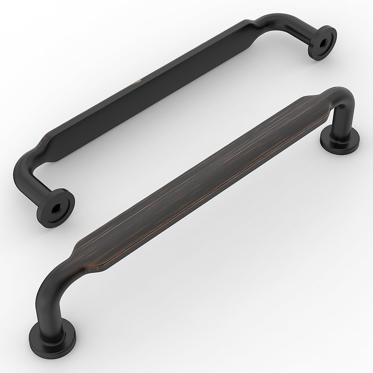 Amerdeco 10 Pack Oil Rubbed Bronze Cabinet Pulls 5 Inch(128mm) Hole Centers Kitchen Cabinet Handles Solid Zinc Alloy Cabinet Hardware Drawer Pulls ZH0051