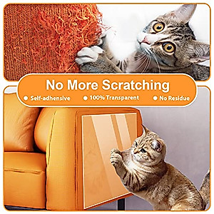 Jetczo Cat Scratch Furniture Protect, 8 Pack 17 x 12 inch Thicker Anti Scratch Furniture Protector, Heavy Duty Couch Protector from Cats