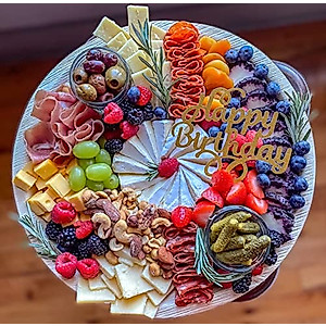 Charity Leaf Disposable Palm Leaf 14" Round Trays (10 pieces) Bamboo Like Serving Platters, Disposable Boards, Eco-Friendly Dinnerware For Weddings, Catering, Events