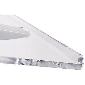 Displays2go CLRLECBNDS Floor Standing Speaking Podium, Slanted Top, Quick Assembly, Silver