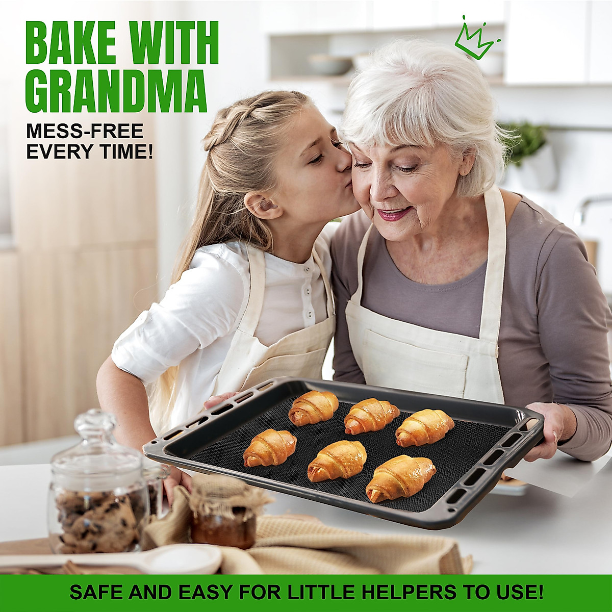 Toaster Oven Liners Reusable for Ninja Air Fryer Bottom Heat Resistant Mat 3 Pack, Compatible with Cuisinart Air Fryer Toaster Oven 12"x12" Airfryer Liner, Heavy Duty Nonstick Square Air-Fryer Mats