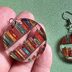 Acrylic Bookcase Earrings Dangle Book Shelves Earrings for Graduation Teachers Student Gift