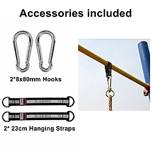 Yangogle 3-in-1 Toddler Swing Seat, Baby Swing Outdoor, Anti-Flip Snug & Secure Detachable Infants to Teens Kids Swing Seat for Indoor Outdoor Playground