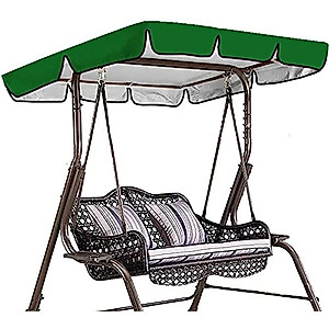 KFJZGZZ Replacement Canopy for Swing Seat, Swing Canopy Cover 3 Seater, Patio Hammock Cover, Outdoor UV Proof Waterproof Swing Seat Cover - Cover Only