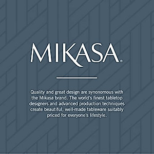 Mikasa Regent Bead 65 Piece Silverware Set, 18.10 Polished Mirror Stainless Steel, Service for 12 with Serving Set