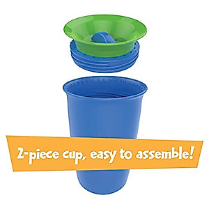 Playtex Sipsters Stage 2 360 Degree Peppa Pig Spill-Proof, Leak-Proof, Break-Proof Spoutless Cup for Girls, 10 Ounce - 2 Piece Cup with lid