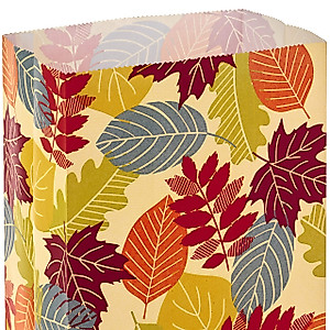 Hallmark Fall Leaves Party Favor and Wrapped Treat Bags (30 Ct.) for Autumn Parties, Halloween, Thanksgiving, Friendsgiving, Care Packages and More