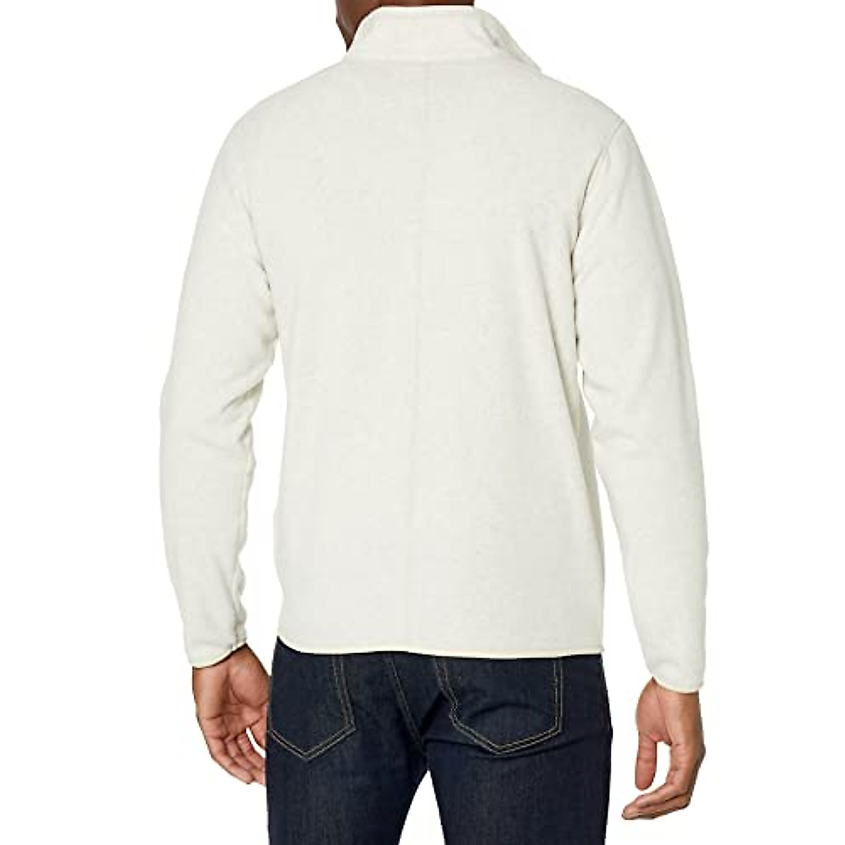 Amazon Essentials Men's Full-Zip Polar Fleece Jacket (Available in Big & Tall), Oatmeal Heather, Large