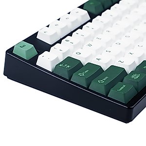 144 Keys Botanical Cherry Profile PBT Dye Sub Keycaps for MX Mechanical Keyboard GMMK Filco Ducky 104 TKL GK61 KBD75 96 GK64 68 (144 Key Botanical)