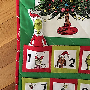 Christmas Advent Calendar- How The Grinch Stole Christmas- DIY 36" Fabric Panel- Not a Finished Product