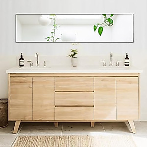 YSSOA Full Length Mirror 65" x22, Floor Mirror, Standing Mirror, Leaning Mirror, Full Body Mirror, Large Mirror, Bedroom Mirror with Aluminum Frame, Black