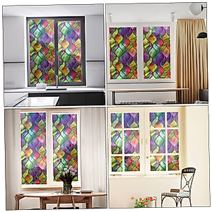 BESPORTBLE 1pc Cellophane Frosted Window Film for Glass Stained Glass Window Film Mirror Stickers 3D Privacy Window Sticker Static Window Decal Window Film Stained Glass Static Window Cling