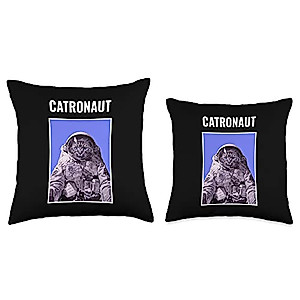 Catronaut Space Cat Gift Catronaut Space Astronaut Cat Meme Throw Pillow, 18x18, Multicolor