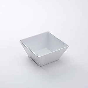 American Metalcraft MELSQ73 Melamine 7" Square Bowl, 58-Ounce, White