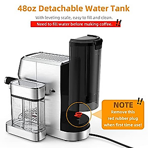 MAttinata Cappuccino, Latte and Espresso Machine, 20 Bar Touch Panel Cappuccino Espresso Maker Stainless Steel with Automatic Milk Frothing System