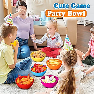 Rtteri 48 Pcs Plastic Bowls 24 oz Cereal Bowls Snack Bowls Colorful Kids Bowls Reusable Microwave Dishwasher Safe Bowls for Dessert Soup Snack Fruit Salad, 6 Colors