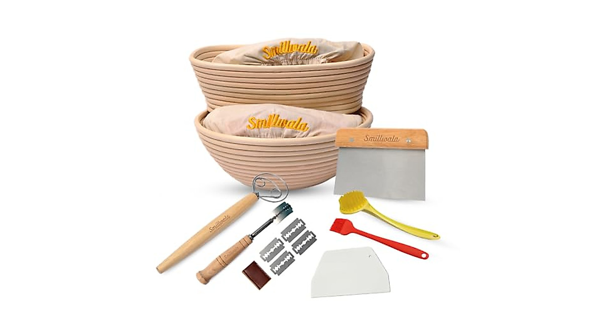 Banneton Bread Proofing Basket Set - Baking Essential Kit