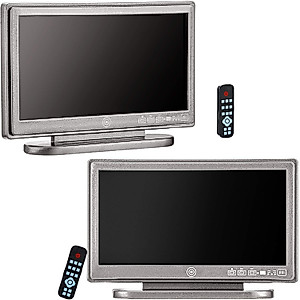 Skylety 2 Pieces 1:12 Miniature TV Television with Remote Control Dollhouse Television Dollhouse Mini Furniture Model Dollhouse Decoration Accessories