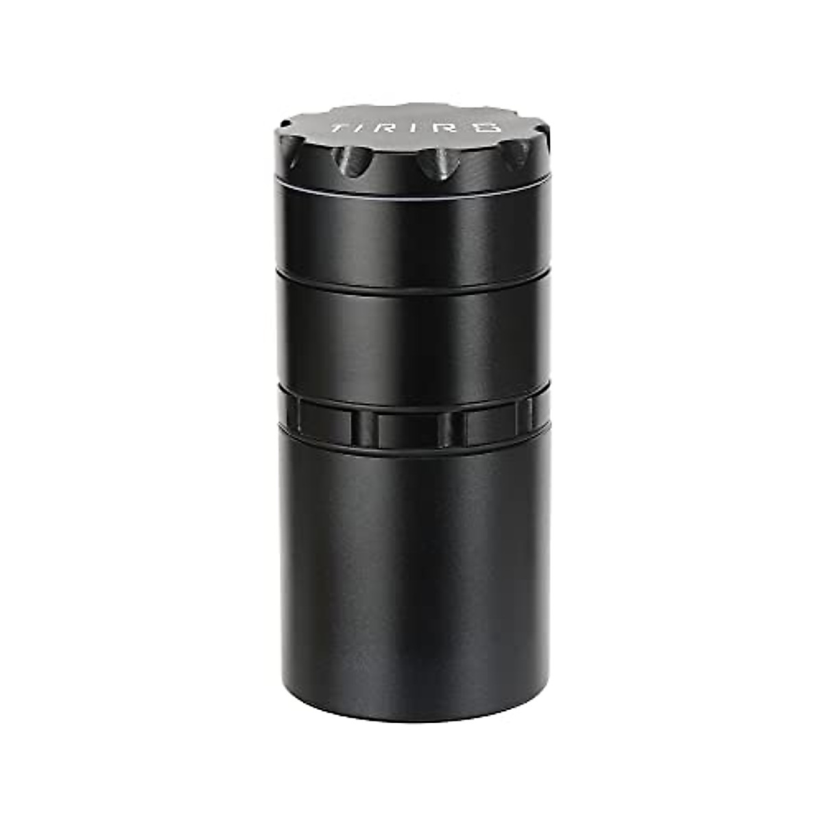 TIRIRS 2" Aluminium Grinder with Large Capacity Storage Container, Best Gift, Black