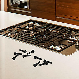 10 Pack WB02X24790 Gas Stove Grate Bumpers Rubber Feet Compatible with GE Range Burner Cafe Stove Top Cooktop, Black Grates Rubber Foot Pads Replacement Parts