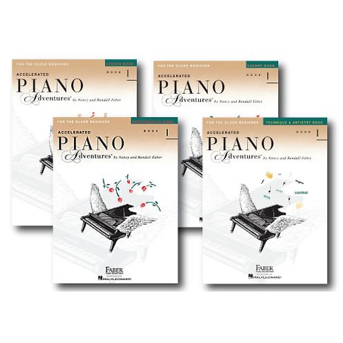 Accelerated Piano Adventures Level 1 - Four Book Learning Library - Includes Lesson, Theory, Performance, and Technique & Artistry Books