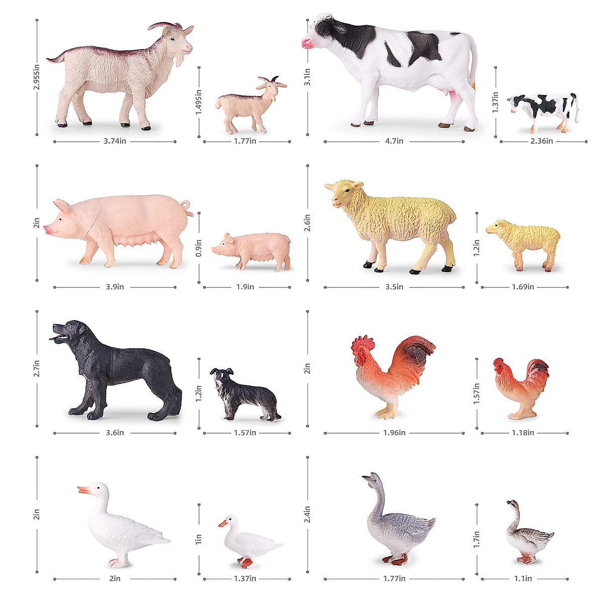 EnAuRoL 35 PCS Farm Animals Toys for Toddlers 3 Years Old Boys and Girls Realistic Animal Figures Playsets Toys for Kids 3~8 Christmas Birthday Gift