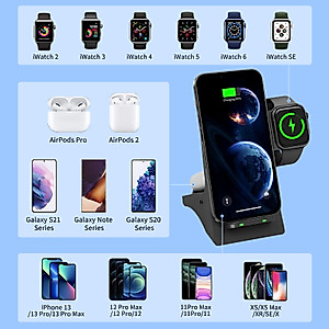 Wireless Charger, 4 in 1 Wireless Charging Station Compatible with Samsung/iWatch/Airpods, and Other Qi-Certified Charging Dock