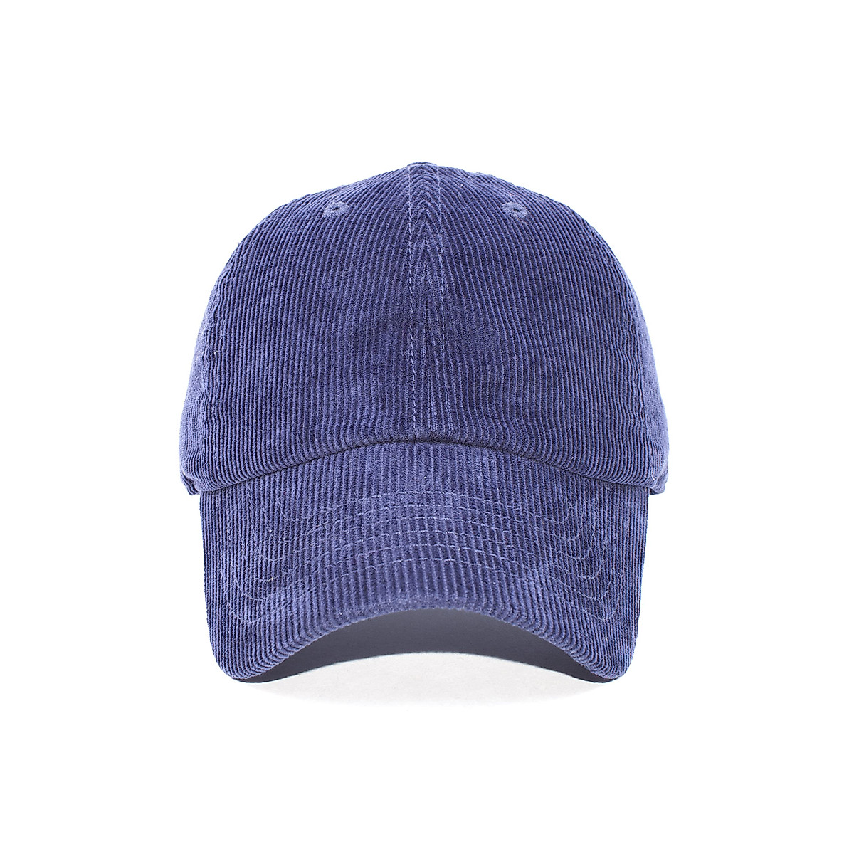 Plaid Suede Womens Mens Corduroy Hat for Men Casual Everyday Baseball Cap with Adjustable Straps (Navy)