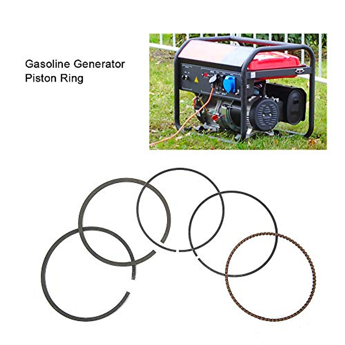 Garden Supplies 2 Set Gasoline Engine Generator Piston Replacement Parts Gasoline Generator Accessories(RvSky)