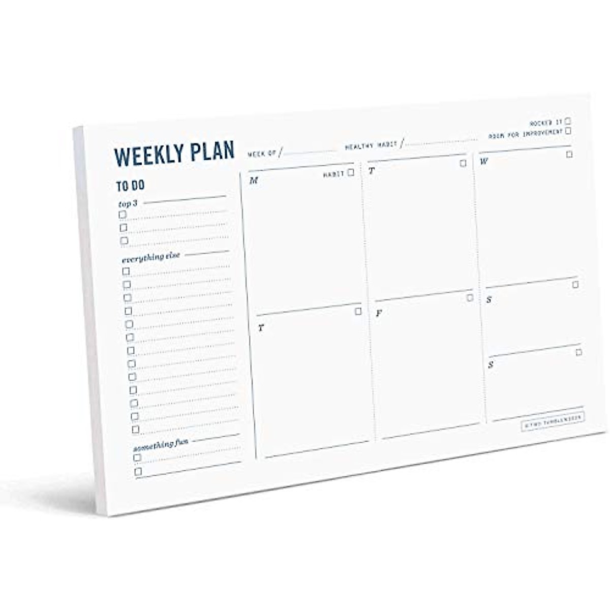 Two Tumbleweeds Weekly Planning Pad - Weekly Calendar Notepad with ToDo List, Schedule, and Habit Tracker - Planner and Organizer for School & Work - 6x9" - 50 Undated Sheets