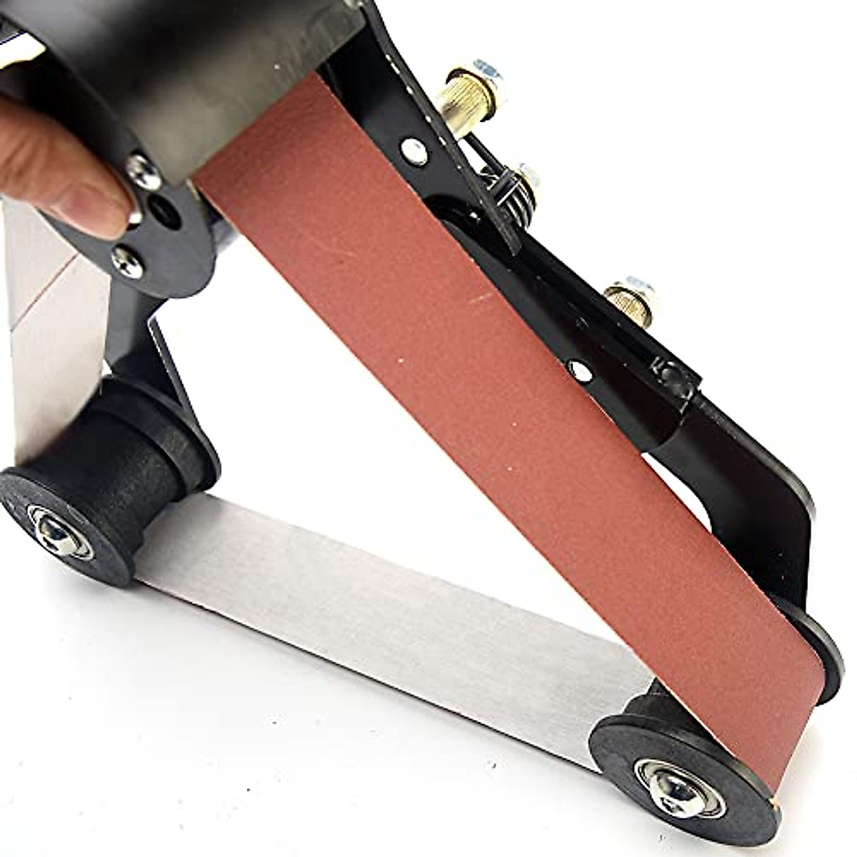 EYYVRE Belt Sander Adapter for Angle Grinder, Angle Grinder Bearing Sanding Bracket, 5/8-11 Grinder Pipe Tube Polishing Professional Accessories(Size:5/8-11)