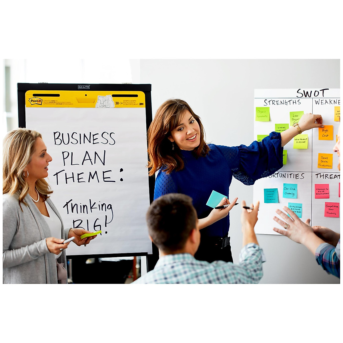 Post-it Super Sticky Easel Pad, 25 x 30 Inches, 30 Sheets/Pad, 2 Pads (560), Large White Grid Premium Self Stick Flip Chart Paper, Super Sticking Power