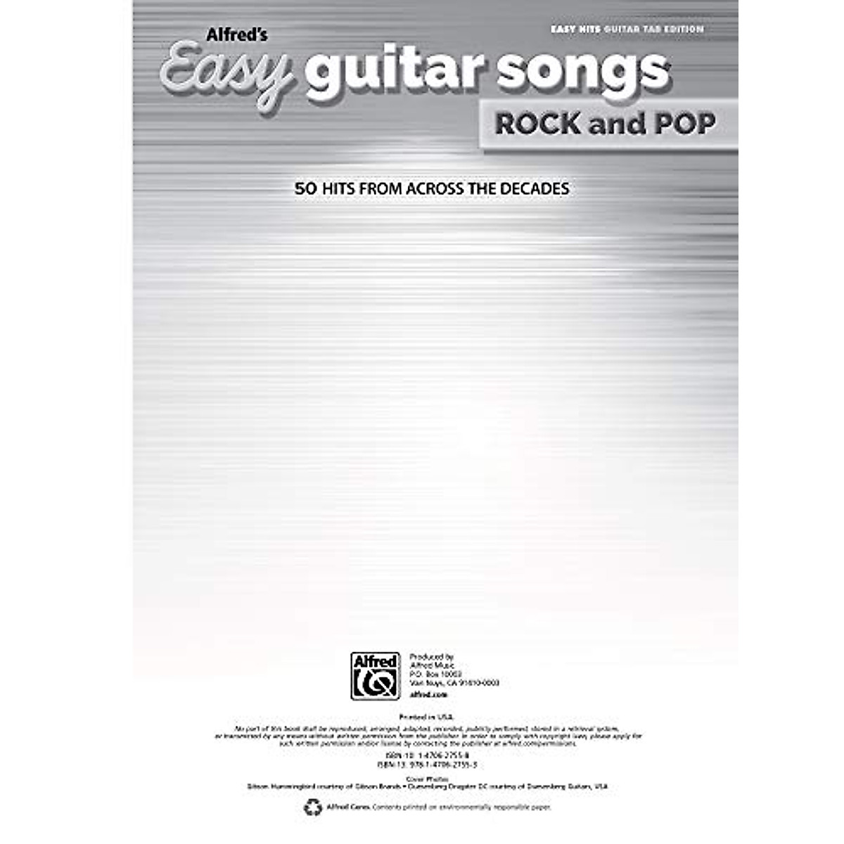 Alfred's Easy Guitar Songs -- Rock & Pop: 50 Hits from Across the Decades