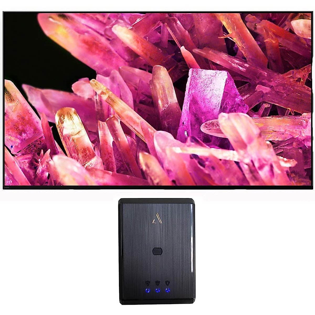 Sony XR65X90K 65" 4K Smart BRAVIA XR HDR Full Array LED TV with an Austere 3S-PS4-US1 4-Outlet Power with Omniport USB (2022)