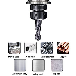 ALEYHA VAPO Coated Gun Drill Bit for CNC Lathe Machine Hole Cutter Twist Drill Metal Drill Tools,1.0mm