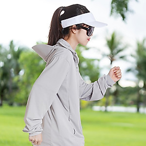 Marrywindix 1 Piece of White Sport Wear Athletic Visor Sun Sports Visor Hat Visor Adjustable Cap for Women and Men (One Size)