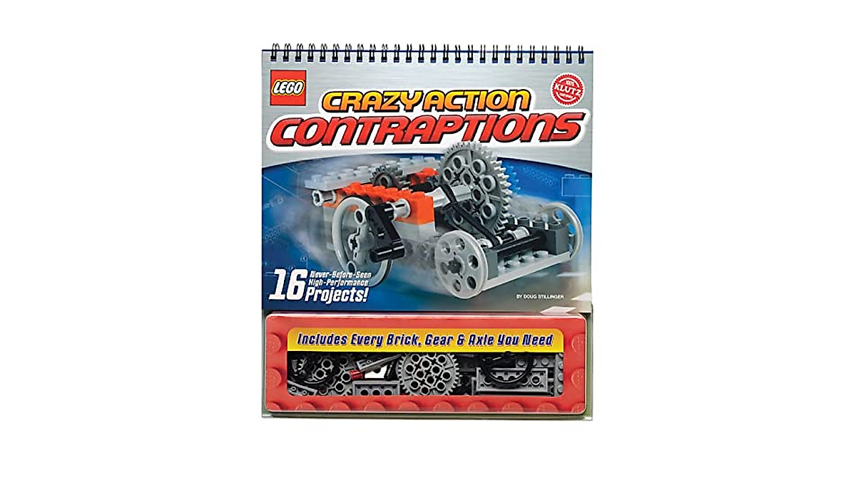 Klutz LEGO Crazy Action Contraptions Kit - Build 16 Projects for Kids