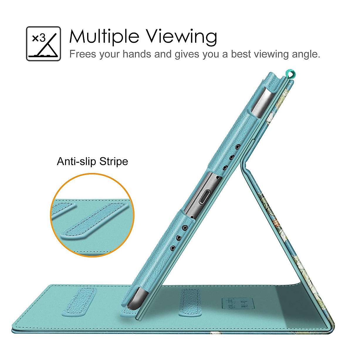 Fintie Case for iPad Mini 5th Generation 2019 / iPad Mini 4 (7.9 Inch) - [Corner Protection] Multi-Angle Viewing Smart Folio Cover w/Pocket, Pencil Holder, Auto Wake/Sleep, Blossom