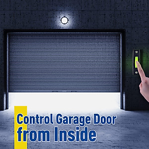 Lighted Doorbell Button, Garage Door Opener Switch with LED Light, 41A4166 Wall Mounted Push to Exit Ringer Button (Black, 1 Piece)