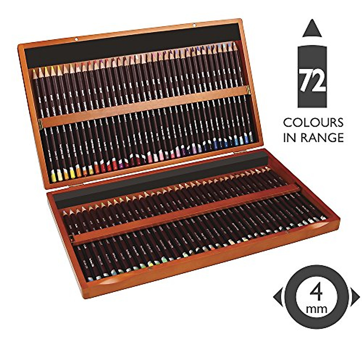 Derwent Colored Pencils, ColourSoft Pencils, Drawing, Art, Wooden Box, 72 Count (0701031)