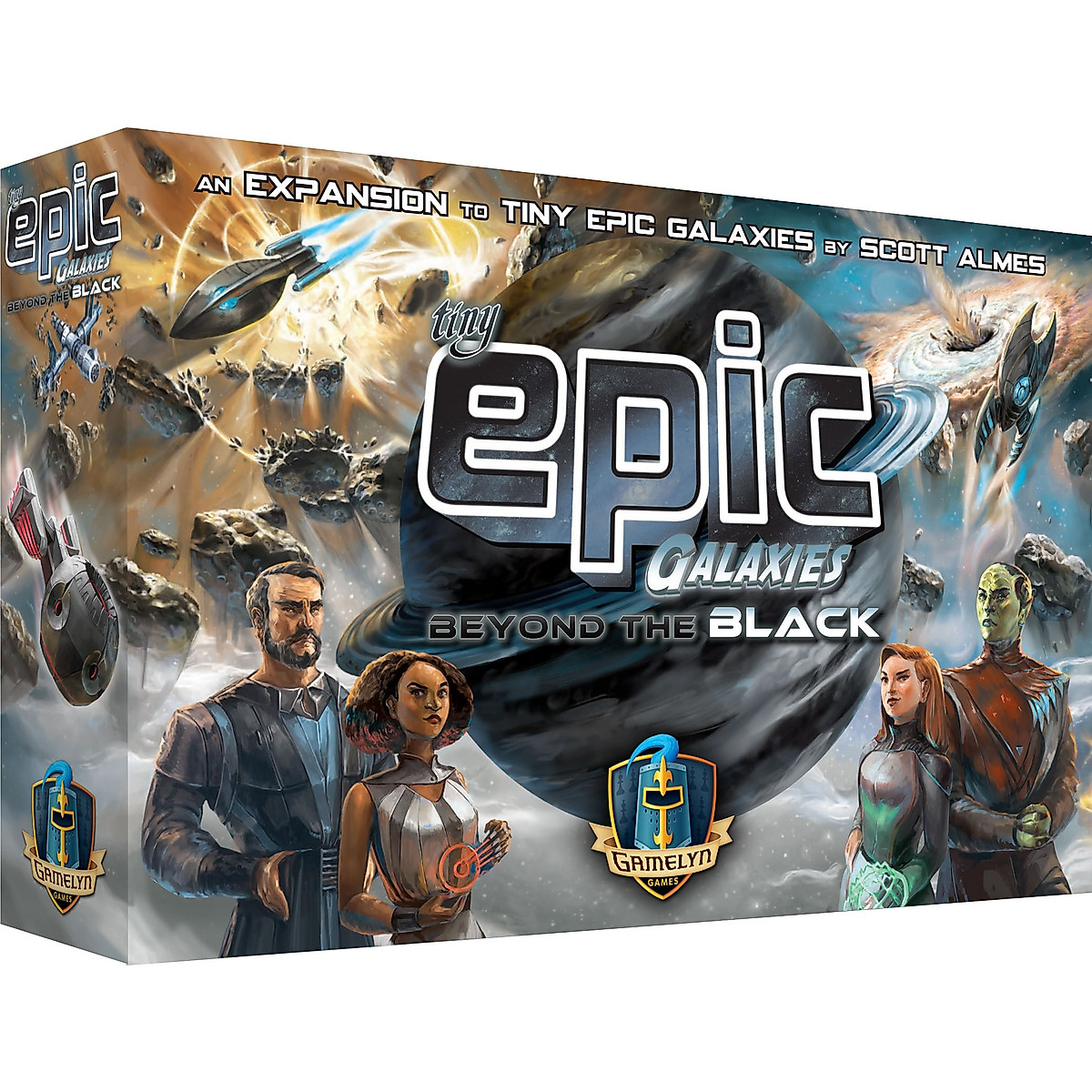 Gamelyn Games Tiny Epic Galaxies: Beyond The Black Space Board Game Expansion - Expand Your Galaxy