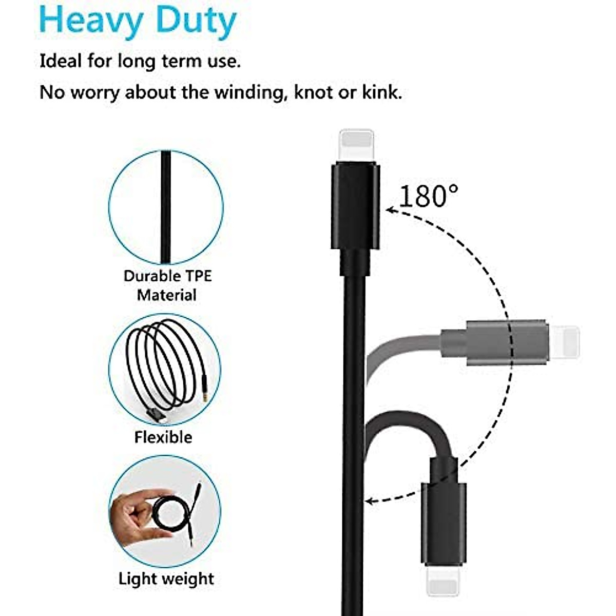 Lightning to 3.5mm Audio Cable 3.3FT, [ MFi Certified] iPhone AUX Cord for Car Stereo,Speaker,Home Stereo,Headphone, for iPhone 14/ 14 Pro/ 13/ 13 Pro/ 12/ 12 Pro/ 11 /X/ XS/ XR/ 8/ 7/ iPad-Black