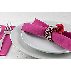 SimuLinen Magenta Dinner Napkins Paper Disposable & Decorative –Dinner Napkins with Linen-feel, Cloth-Like & KOSHER for Passover, Easter, Weddings, Shower Napkins – Size: 16”x16” – Box of 50