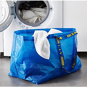 IKEA FRAKTA Carrier Bag, Blue, Large Size Shopping Bag 2 Pcs Set