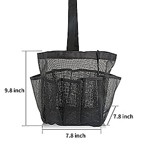 Saiveina Mesh Shower Caddy for College Dorm Necessities Portable Travel Shower Basket Shower Tote Bag for Girls and Boys, with 9 Pockets