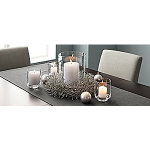 Set of 3 Pillar Candles 3" x 3" Unscented Handpoured Weddings, Home Decoration, Restaurants, Spa, Church Smokeless Cotton Wick - White