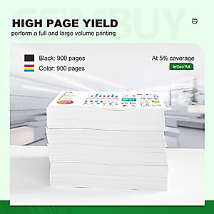 822XL Ink Cartridges Remanufactured Replacement for Epson 822 822XL T822 T-822 822 XL Combo Pack for Workforce Pro WF-4833 WF-3820 WF-4820 WF-4830 WF-4834 Printer Ink (Black, Cyan, Magenta, Yellow)