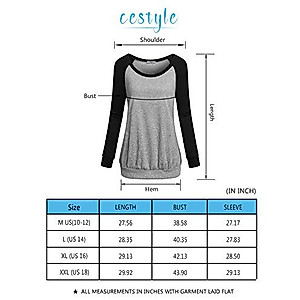 Cestyle Sweatshirt for Women Long Sleeve, Junior Round Neck Long Sleeve Blouse Lightweight Pullover Banded Bottom Leisure Jogging Fall Clothes Daily Wear Tie Dyed XX-Larg