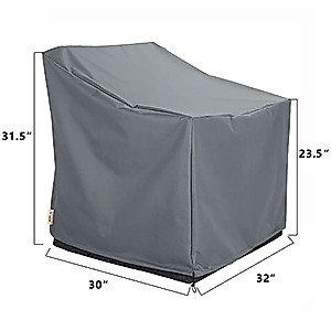 Baner Garden N87 4-Piece Outdoor Veranda Patio Garden Furniture Cover Set with 600D Durable and Water Resistant Fabric (Grey)