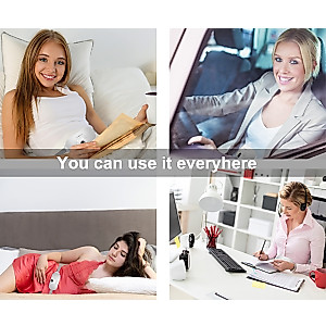 Portable Cordless Heating Pad for Cramps, Electric Waist Belt Device, Fast with 3 Heat Levels and Massage Modes, Back or Belly Women Girl(White)